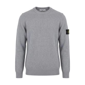 Stone Island Pull col rond en laine dagneau 5100072 - Homme - Pulls - Bleu - Taille: XL
