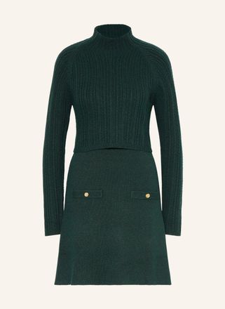 Maje Set: Strickkleid Und Pullover gruen