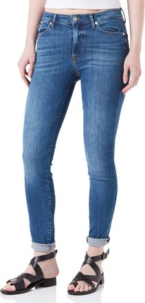 7 For All Mankind Womens JSWZC120 Jeans, Mid Blue, 48