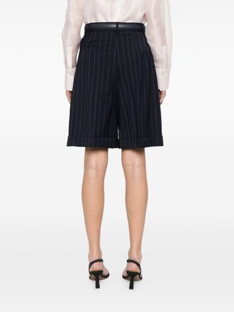 Max Mara Womens Shorts Studio Blue Wool