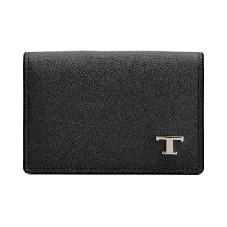 Tod's Homme, Accessoires, Noir, Taille: ONE Size T Timeless Business Card Holder
