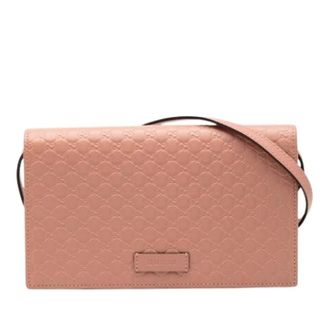 Gucci Sac bandouli&egrave;re en cuir gaufr&eacute; Pre-owned - Femme - Pre-owned - Rose - Taille: ONE Size