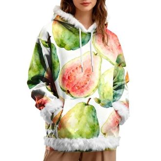 Generic Sweat &agrave; capuche &agrave; col rond en tissu &eacute;ponge pour femme | Surdimensionn&eacute; d&eacute;contract&eacute; &agrave; capuche pour femme, rose clair, XXL