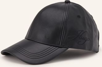 HUGO BOSS Hugo Cap Ally In Lederoptik schwarz