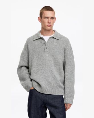 Arket Polopullover Aus Wolle -Grau