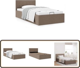 vidaXL Stauraumbett Hydraulisch Taupe Stoff 100×200 cm - Stauraumbett - Einzelbett - Boxspringbetten - Doppelbett - Schlafraumgestaltung
