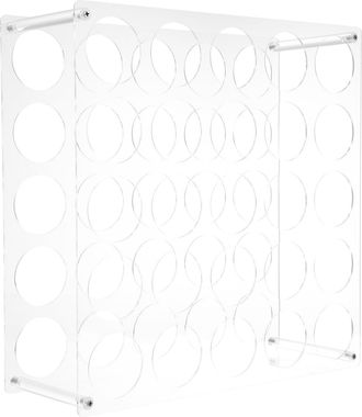 BESTONZON SHERCHPRY Vinylrollenhalter mit 25 L&ouml;chern aus Acryl, leichtes, stabiles Aufbewahrungsregal f&uuml;r Papierrollen, transparenter Organizer f&uuml;r Bastel- und 