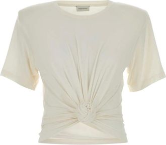 Magda Butrym Femme, Tops, Blanc, Taille: 36 FR T-shirt Court Nou&eacute;