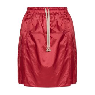 Rick Owens Drawstring Midi Kilt Shorts - - Skirts - Damen - Rot - S
