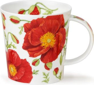 Dunoon Benmore Papaver Jumbo-Tasse aus feinem Knochenporzellan, 0,75 l