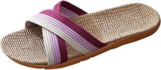 Generic Femme en Paille &Eacute;t&eacute; Confort Sandales Femme D&eacute;contract&eacute; Chausson pour Maison Chaussons Pour Femmes D&eacute;t&eacute; &agrave; Bout Ouvert Espadrilles Chaussure Ete de Plag