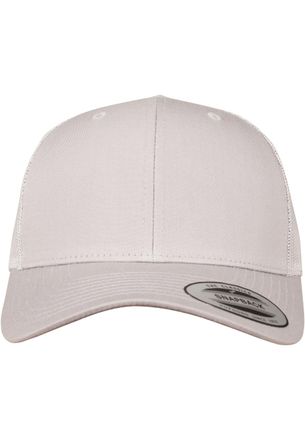 Flexfit Unisex Retro Trucker Cap, Klassische Trucker Cap mit Mesh-R&uuml;ckseite, one Size, Silver