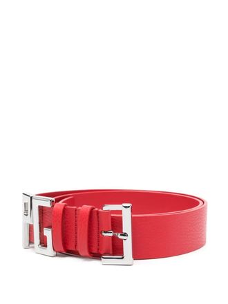 Jean Paul Gaultier ceinture &agrave; plaque logo - Rouge