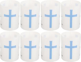 SOLUSTRE 8 St&uuml;ck Kunststoff Kerzenr&ouml;hrenschirm Winddicht Praktische Kerzenabdeckung Dekoration F&uuml;r Kommunion Taufe