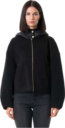 Emme Di Marella Emme DI Marella, Femme, Sweatshirts et sweats &agrave; capuche, Noir, Taille: 40 FR Eritea Jacket