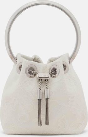 Jimmy Choo London Bucket Bag Bon Bon Micro aus Spitze