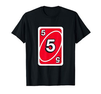 Uno Halloween Red 5 Karte T-Shirt