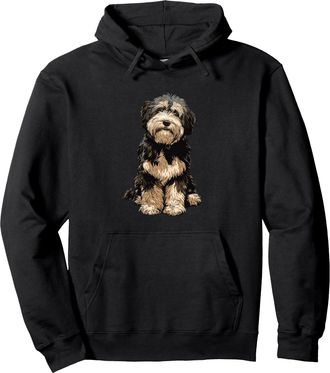Whyitsme Design Blaue Merle Cockapoo-Hunde-Illustration Pullover Hoodie