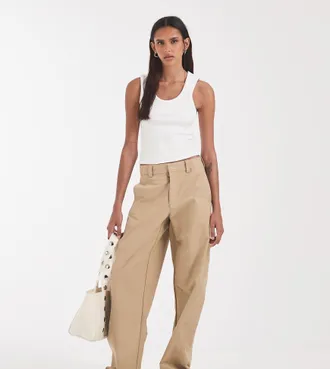 Only Tall Tall pantalon barrel beige-Neutre