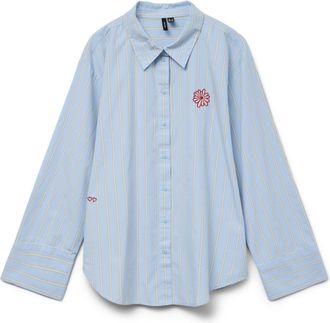 Vero Moda Vmcharlotte Ls Stripe Emb Shirt WVN Ga