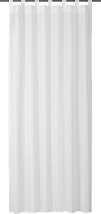 Elbersdrucke Gardine Schlaufenschal halbtransparent Effecto 00 weiß 255x140 cm 183561 Vorhang mit Schlaufen für Wohnzimmer Schlafzimmer Flur
