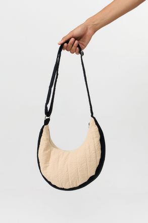 Suite13lab Damen vegan Moonbag Janno Bicolor Beige/Schwarz