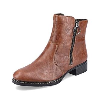 Rieker Femme Bottines 73450, Dame Bottines,Demi-Bottes,Bottine,Haut de la Cheville,Fermeture &eacute;clair,Marron (Braun / 22),38 EU / 5 UK