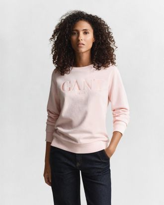 GANT Damen Tonal Graphic Rundhals-Sweatshirt (XXL) APRICOT Rosa