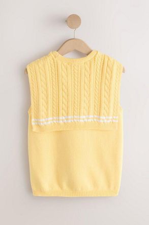 Next Strickpullover &Auml;rmelloser Pullover mit Schallage aus Baumwolle (1-tlg)