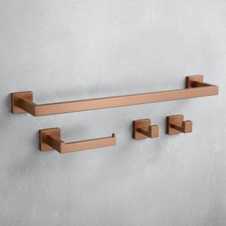 Rea Set Von Badezimmerhaken Rea Rio Brush Copper 4 Pieces