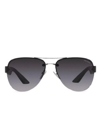 Prada lunettes de soleil &agrave; monture g&eacute;om&eacute;trique - Argent