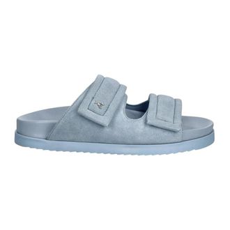 Patrizia Pepe Femme, Chaussures, Bleu, Taille: 38 EU Claquettes en Daim