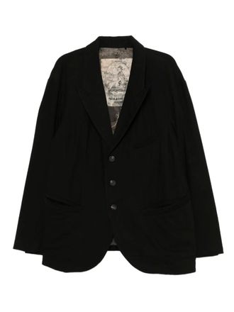 Ziggy Chen blazer à simple boutonnage - Noir