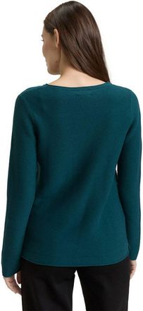 Tom Tailor Rundhalspullover Regular aus Rippstrick