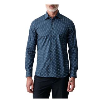 Michael Kors Chemise en coton coupe ajust&eacute;e - Homme - Chemises - Bleu - Taille: XL