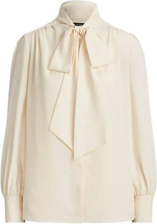 Ralph Lauren Femme, Blouses et Chemises, Beige, Taille: 42 FR Blouse Coupe D&eacute;contract&eacute;e