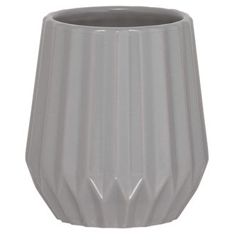 Sealskin Becher Arte, Zahnputzbecher aus nat&uuml;rlichem Porzellan, Farbe: Grau