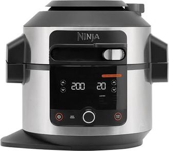 Ninja Ninja Foodi Multicuiseur avec SmartLid, 11 en 1, 6L, Autocuiseur Multifonction, Cuisson sous pression, Air Fryer, Friteuse &agrave; air, Vapeur combin&eacute;e, Mij