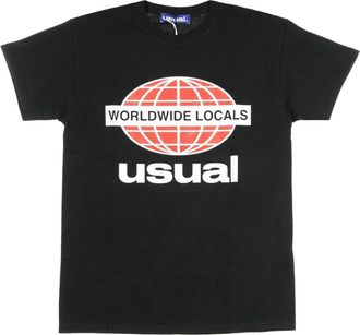 Usual Schwarzes Herren T-Shirt - - Tops - Herren - Schwarzk - XL