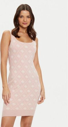 Guess Strickkleid W4BK98 Z3JD2 Rosa Bodycon Fit