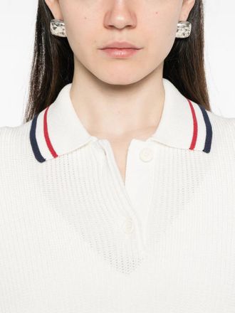 Brunello Cucinelli Womens Striped-Collar Polo Top Ss26 W