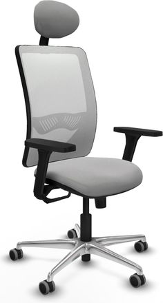 Piqueras y Crespo Computerstuhl Zulema mit 3D-Armlehnen, h&ouml;henverstellbarer Lendenwirbelst&uuml;tze und festem Kopfteil, ausgestattet mit Sincro 3 Positionen und Schneidesch