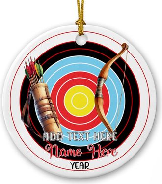 Generic Bogenschie&szlig;en Anh&auml;nger Christbaumschmuck Kreative Weihnachten H&auml;ngende Keramik Xmas Dekoration H&auml;ngend F&uuml;r Familienfeier Schlafzimmer Party