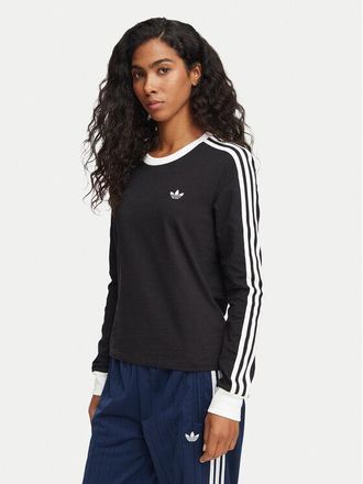 adidas Bluse 3 Stripes KD7964 Schwarz Slim Fit