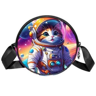 Generic Sac &agrave; bandouli&egrave;re rond pour femme, petit sac &agrave; bandouli&egrave;re avec fermeture &eacute;clair, bretelles r&eacute;glables, style d&eacute;contract&eacute;, pour femmes et filles