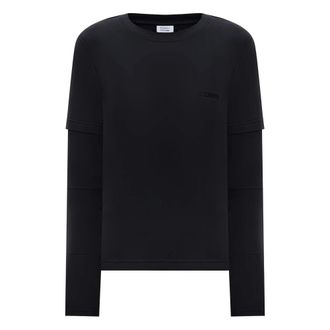 VETEMENTS Logo Reworked Fitted Longsleeve - - Knitwear - Damen - Schwarzk - M