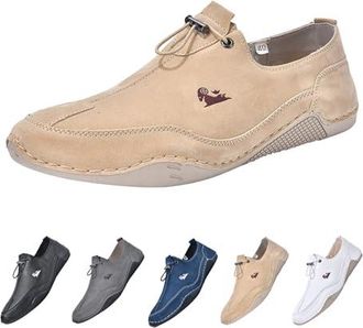 Generic Chaussures orthop&eacute;diques pour homme faites &agrave; la main plates et d&eacute;contract&eacute;es en daim - Baskets l&eacute;g&egrave;res et antid&eacute;rapantes - Chaussures de conduite conf
