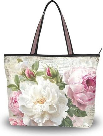 Alaza Grand sac fourre-tout, sac à bandoulière pour femme, sac à main décontracté, sac à main décontracté de grande capacité, sac de courses avec poches zip