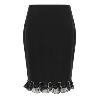 Rotate Rotate Birger Christensen - Jupe &agrave; volants en mousseline - Femme - Jupes - Noir - Taille: 44 FR