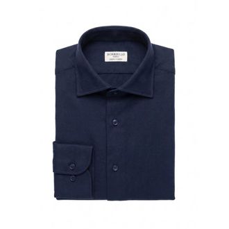 Borriello Baumwoll-Kaschmir-Hemd - - Shirts - Herren - Blau - L